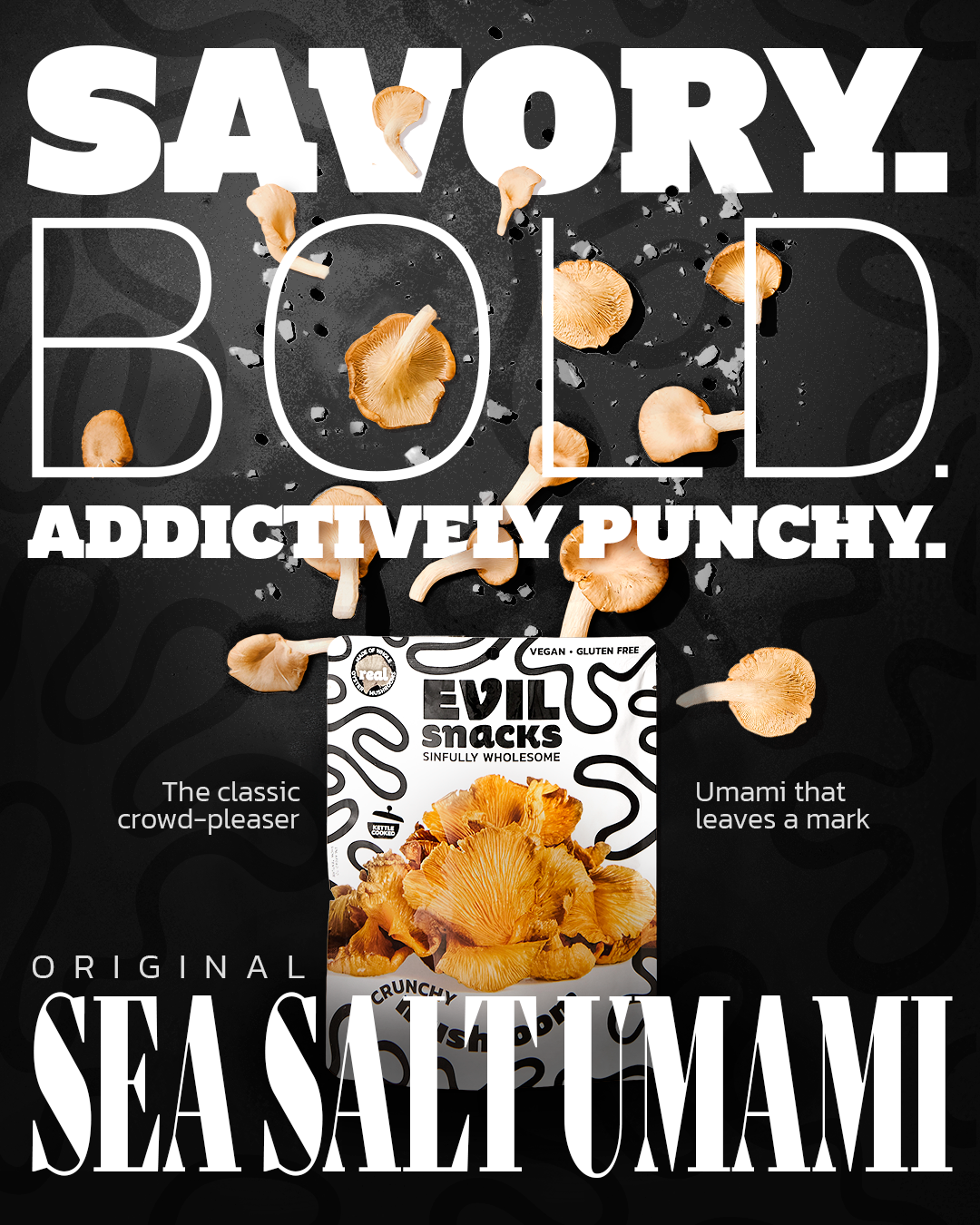 Crunchy Mushroom Chips - Variety, 2oz – Evil Snacks